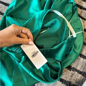 Billy J | Dresses | Nwt Billy J Green Satin Dress | Poshmark